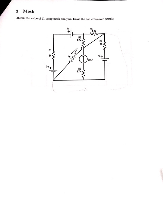 Solved Obtain the value of I_x using mesh analysis. Draw the | Chegg.com