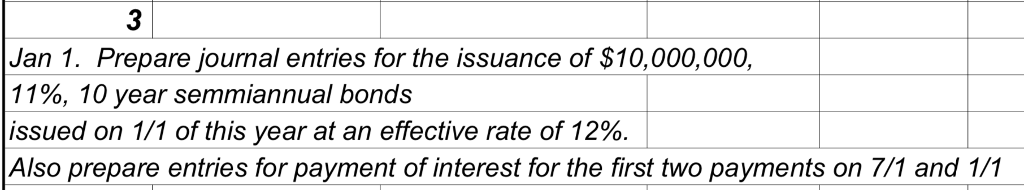 Solved 3 Jan 1. Prepare journal entries for the issuance of | Chegg.com