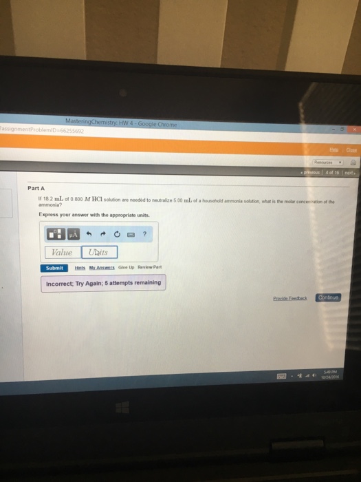 Solved If 18.2 mL of 0.800 M HCl solution are needed to | Chegg.com