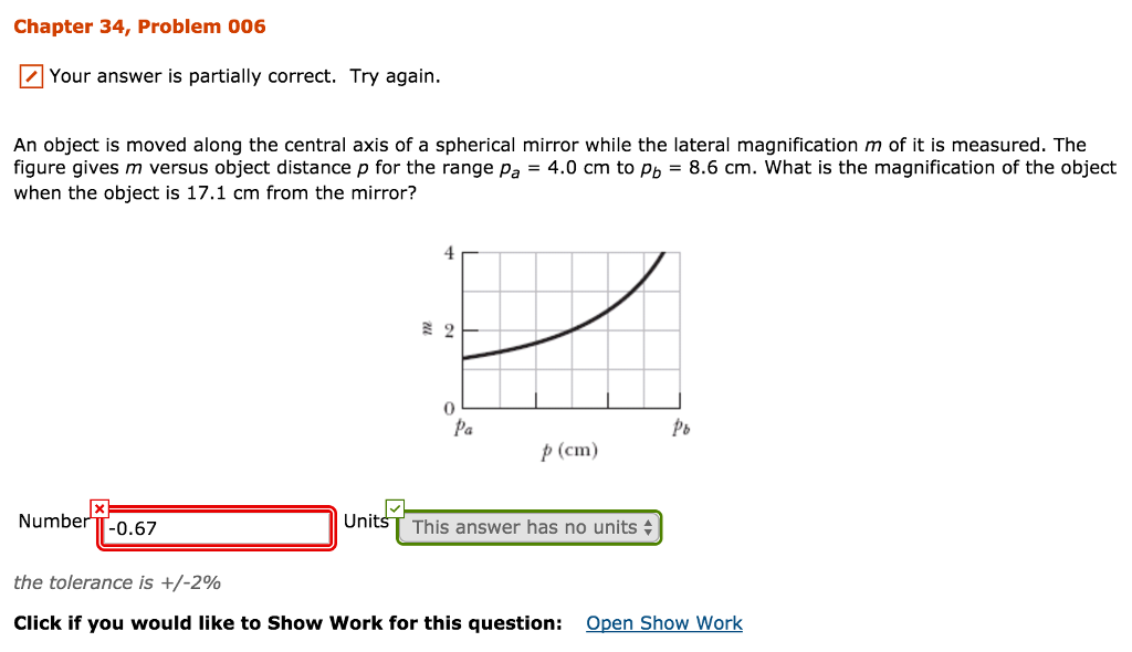 Solved An object is moved along the central axis of a | Chegg.com