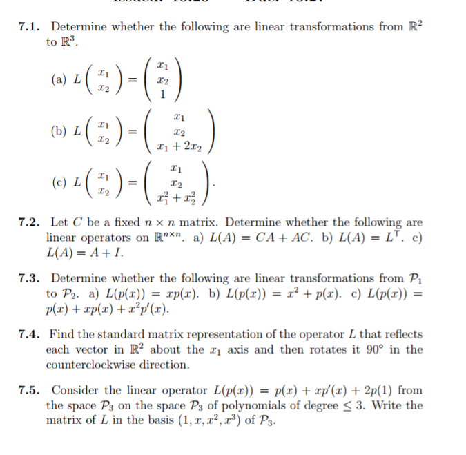 Solved Determine whether the following are linear | Chegg.com