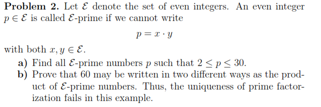 Solved Let epsilon denote the set of even integers. An even | Chegg.com