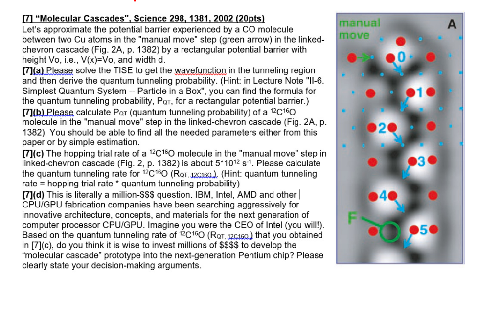 Solved Let's approximate the potential barrier experienced | Chegg.com