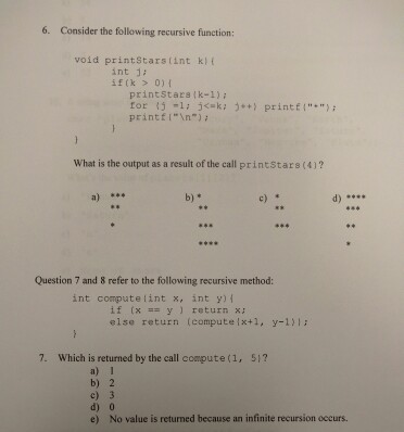 Solved Consider the following recursive function: What is | Chegg.com