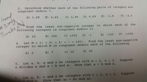 Solved Determine whether each of the following pairs of | Chegg.com