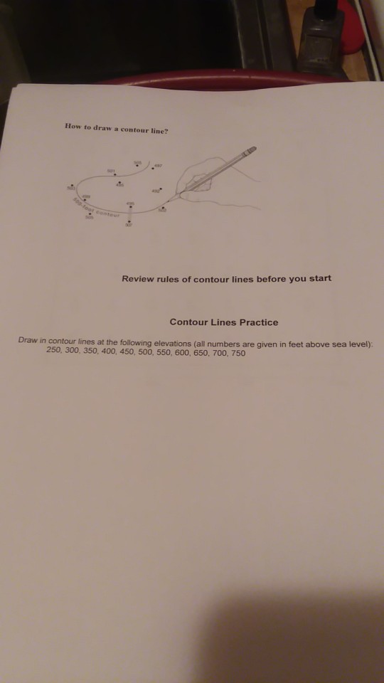 Solved How to draw a contour line? Review rules of contour | Chegg.com