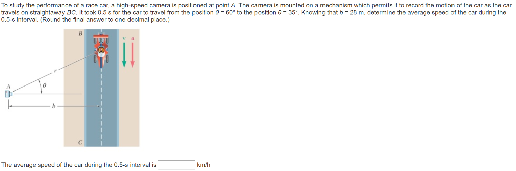 Solved To study the performance of a race car, a high-speed | Chegg.com