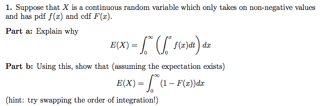 Solved Suppose that X is a continuous random variable which | Chegg.com
