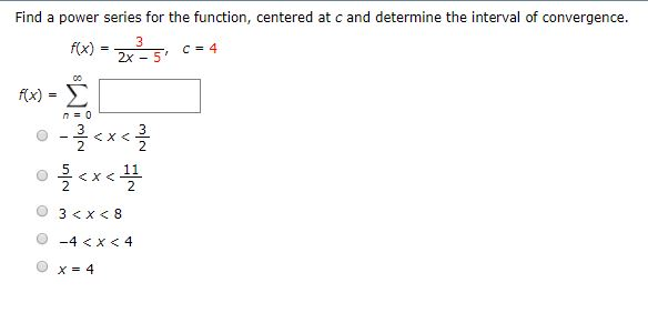 Solved Find a power series for the function, centered at c | Chegg.com