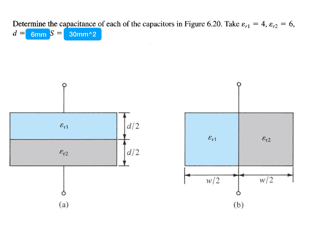 Solved Determine the capacitance of each of the capacitors | Chegg.com