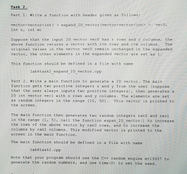 Task 2 Part 1 Write a function with header given as | Chegg.com