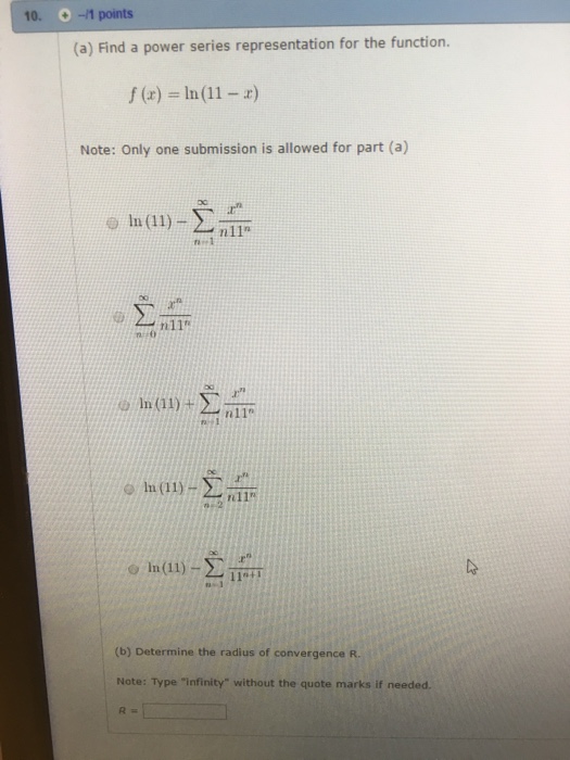 Solved Find a power series representation for the function | Chegg.com