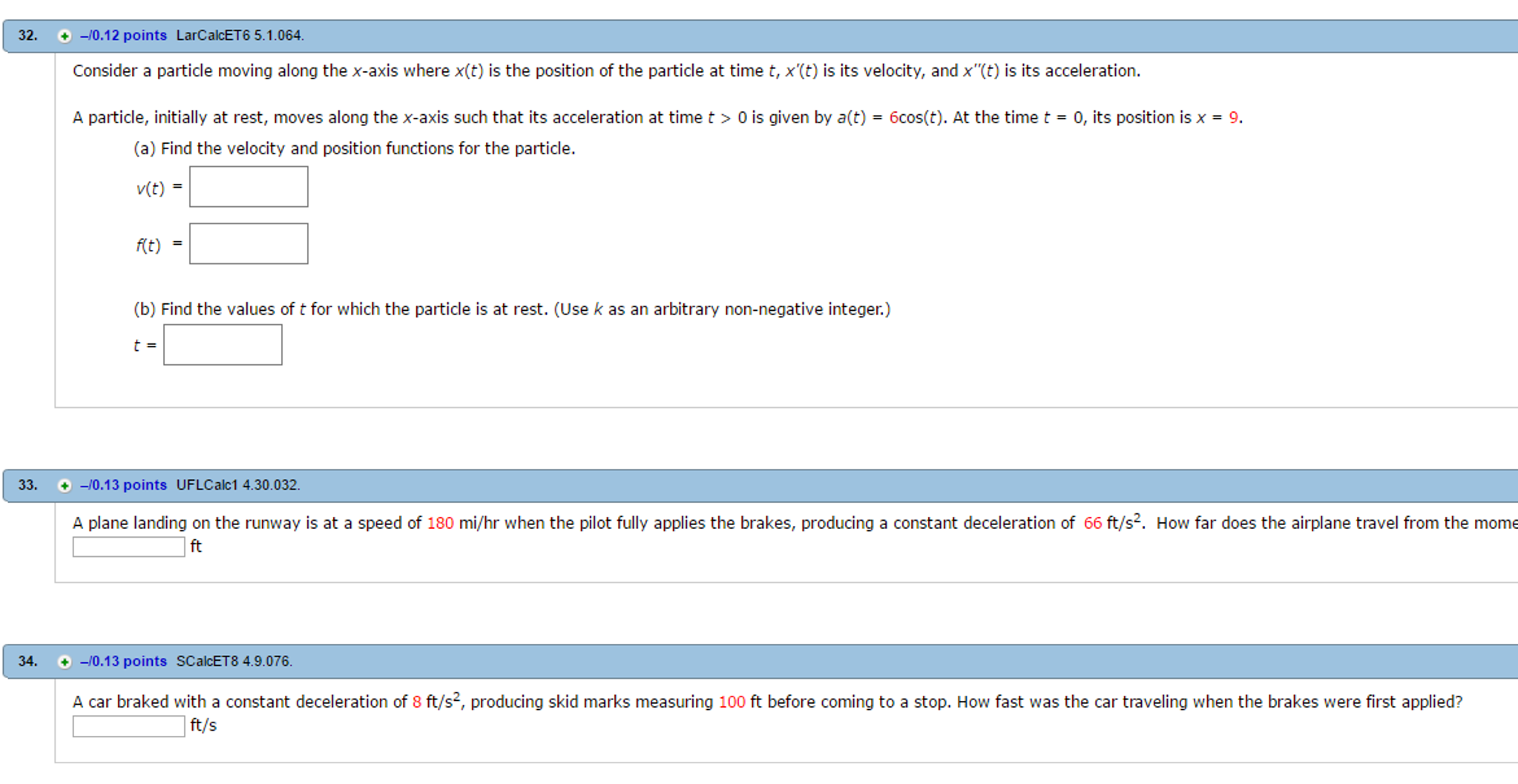 Solved Consider a particle moving along the x-axis where | Chegg.com
