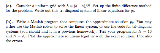 Solved 3. Finite Difference Method in 1D We will now | Chegg.com