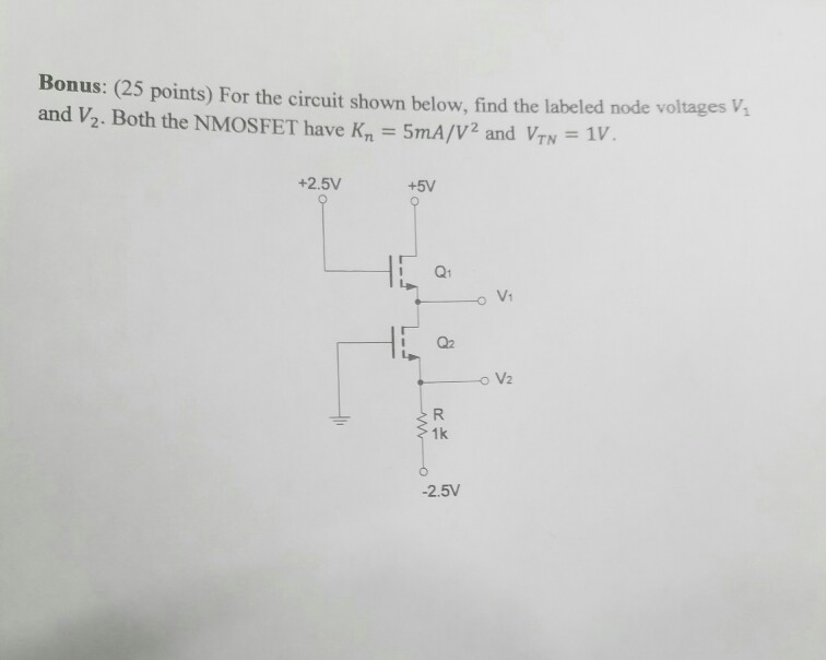 Solved Bonus: (25 points) For the circuit shown below, find | Chegg.com
