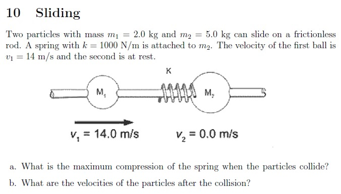 Solved Two particles with mass m1 = 2.0 kg and m2 = 5.0 kg | Chegg.com
