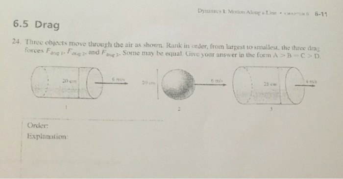 Solved Three object move through the as shown. Rank in | Chegg.com