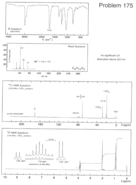 Solved Problem 175 R Spectrum 740 3000 2000 1600 1200 800 | Chegg.com