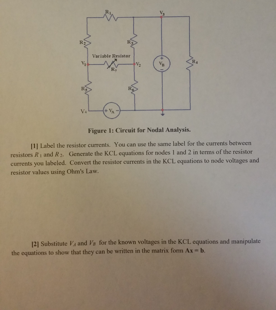 Solved Label the resistor currents. You can use the same | Chegg.com