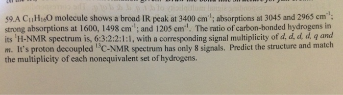 Combined spectroscopy problems: Determine the | Chegg.com