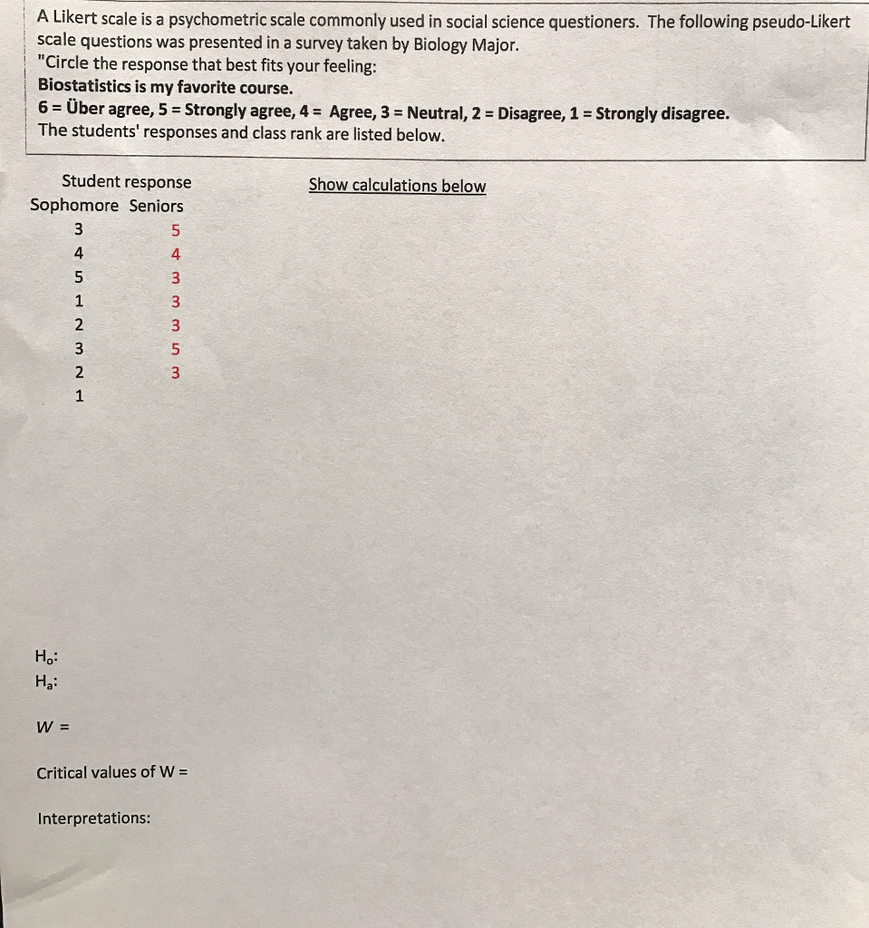 A Liker scale is a psychometric scale commonly used | Chegg.com