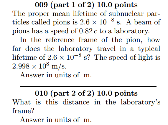 Solved The proper mean lifetime of sub nuclear particles | Chegg.com