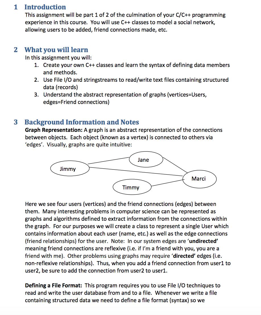 Solved 1 Introduction This assignment will be part 1 of 2 of | Chegg.com