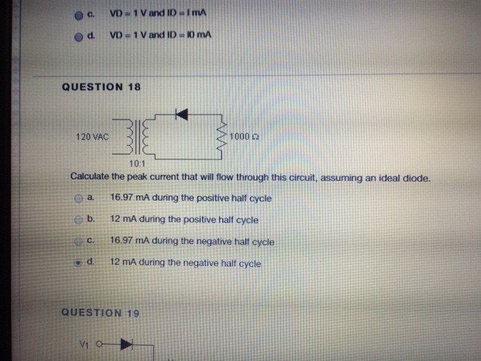 Solved Calculate the peak current that will flow through | Chegg.com