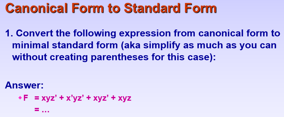 Solved Canonical Form to Standard Form 1. Convert the | Chegg.com