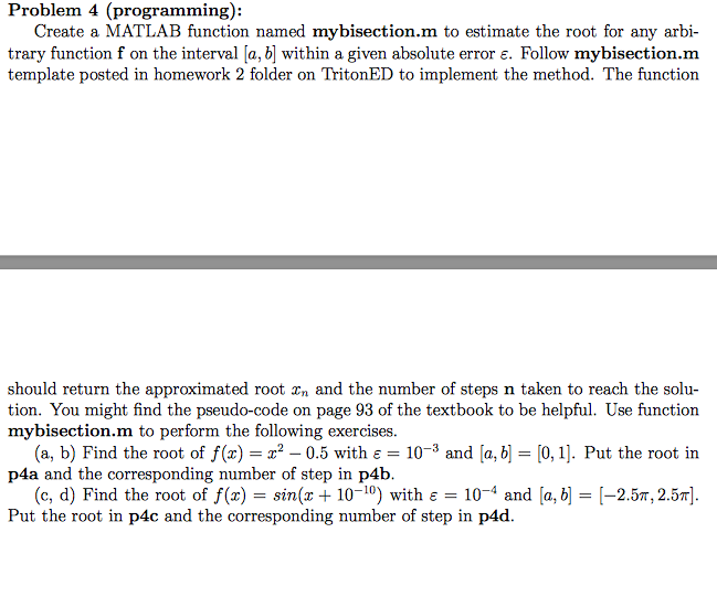 Solved Problem 4 Programming Create A Matlab Function 