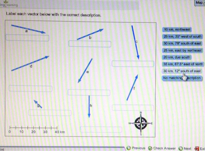 ingl earning Label each vector below with the correct | Chegg.com