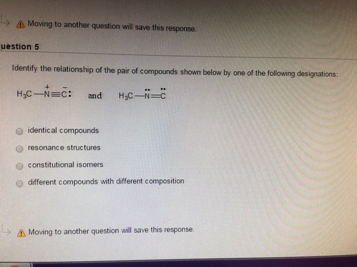 Solved Identify the relationship of the pair of compounds | Chegg.com