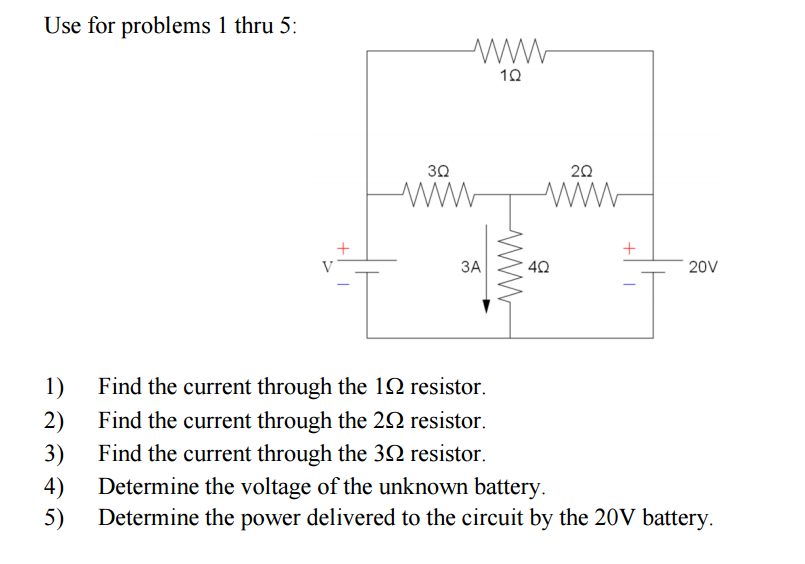 Solved Find the current through the 1 Ohm resistor. Find | Chegg.com