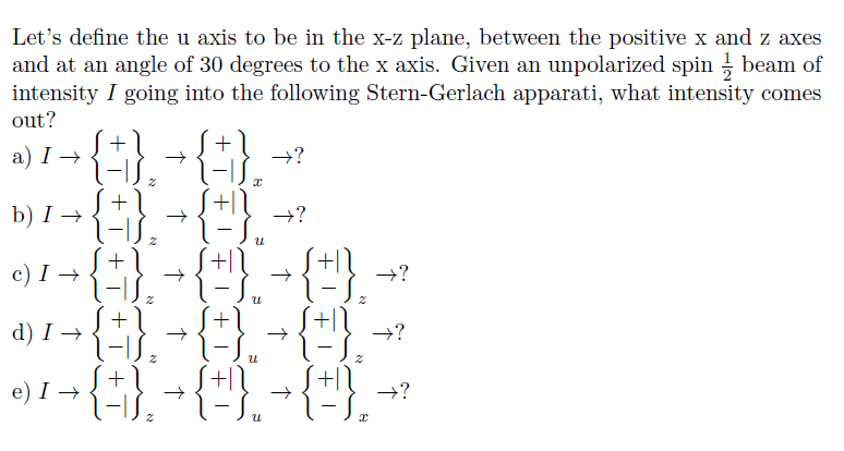 Let's define the u axis to be in the x-z plane, | Chegg.com