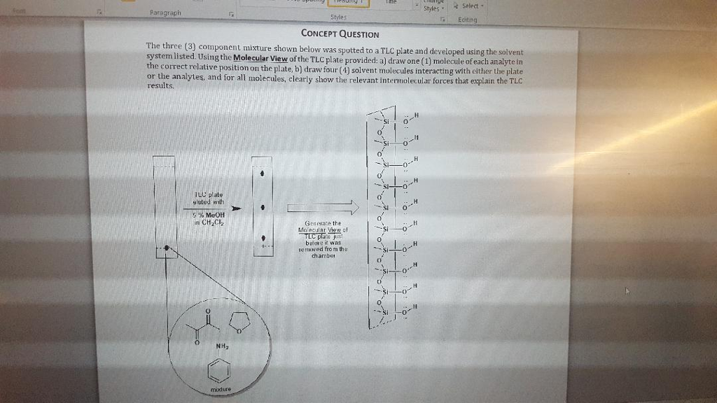 Solved The three (3) component mixture shown below was | Chegg.com