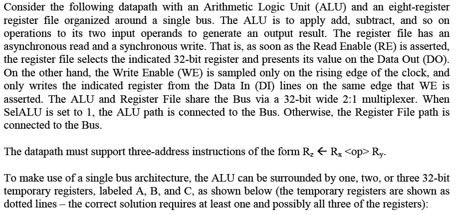 Consider The Following Datapath With An Arithmetic 6679