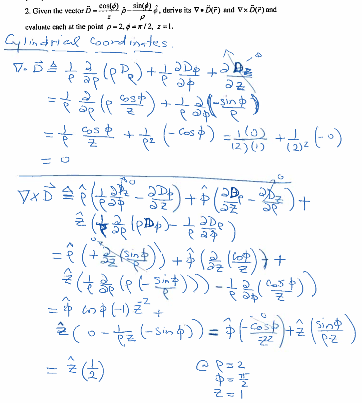 Given The Vector D D Cos Phi Z P Sin Phi P