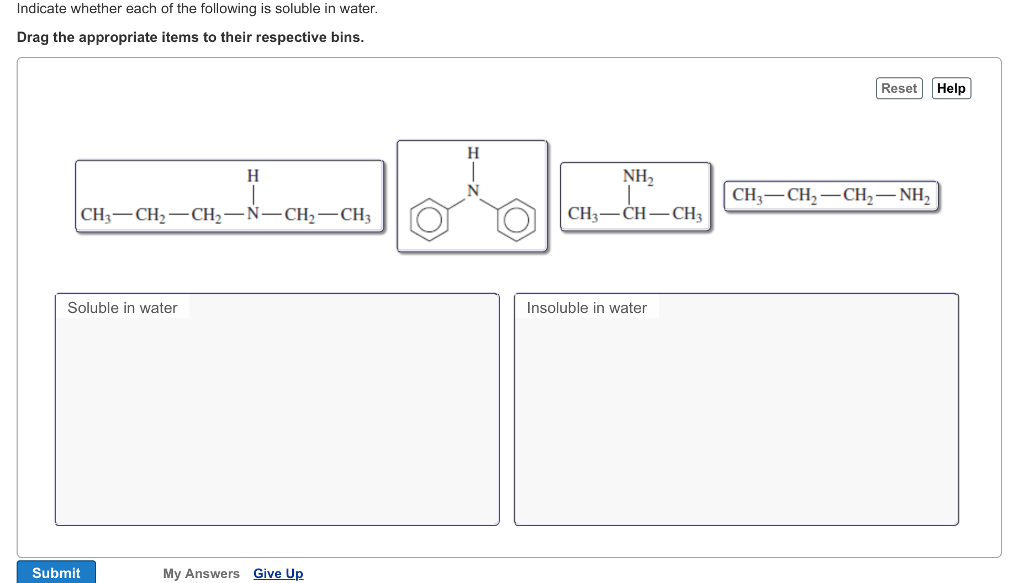Solved Indicate Whether Each Of The Following Is Soluble In
