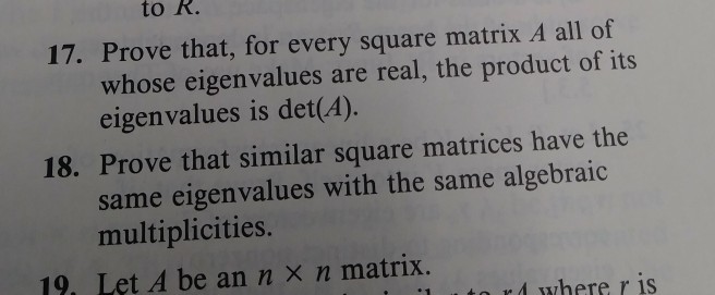 Solved to R. 17. Prove that, for every square matrix A all | Chegg.com