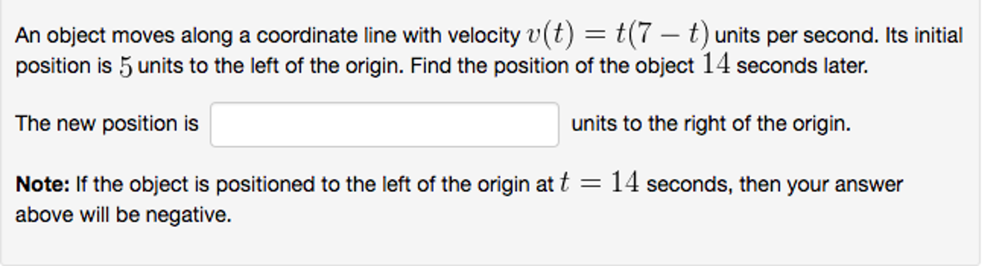 Solved An Object Moves Along A Coordinate With Velocity V T