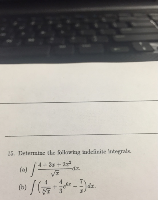 Solved Determine the following indefinite integrals. | Chegg.com