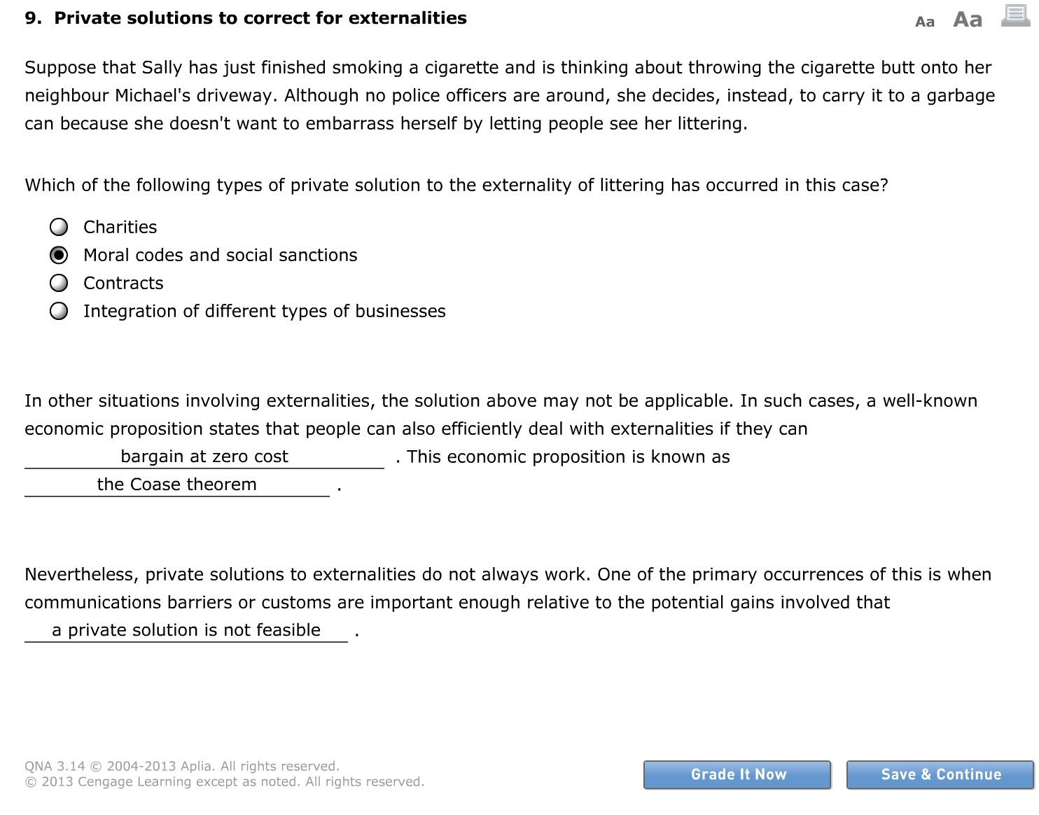Solved: 9. Private Solutions To Correct For Externalities ... | Chegg.com Solved: 9. Private Solutions To Correct For Externalities ... | Chegg.com