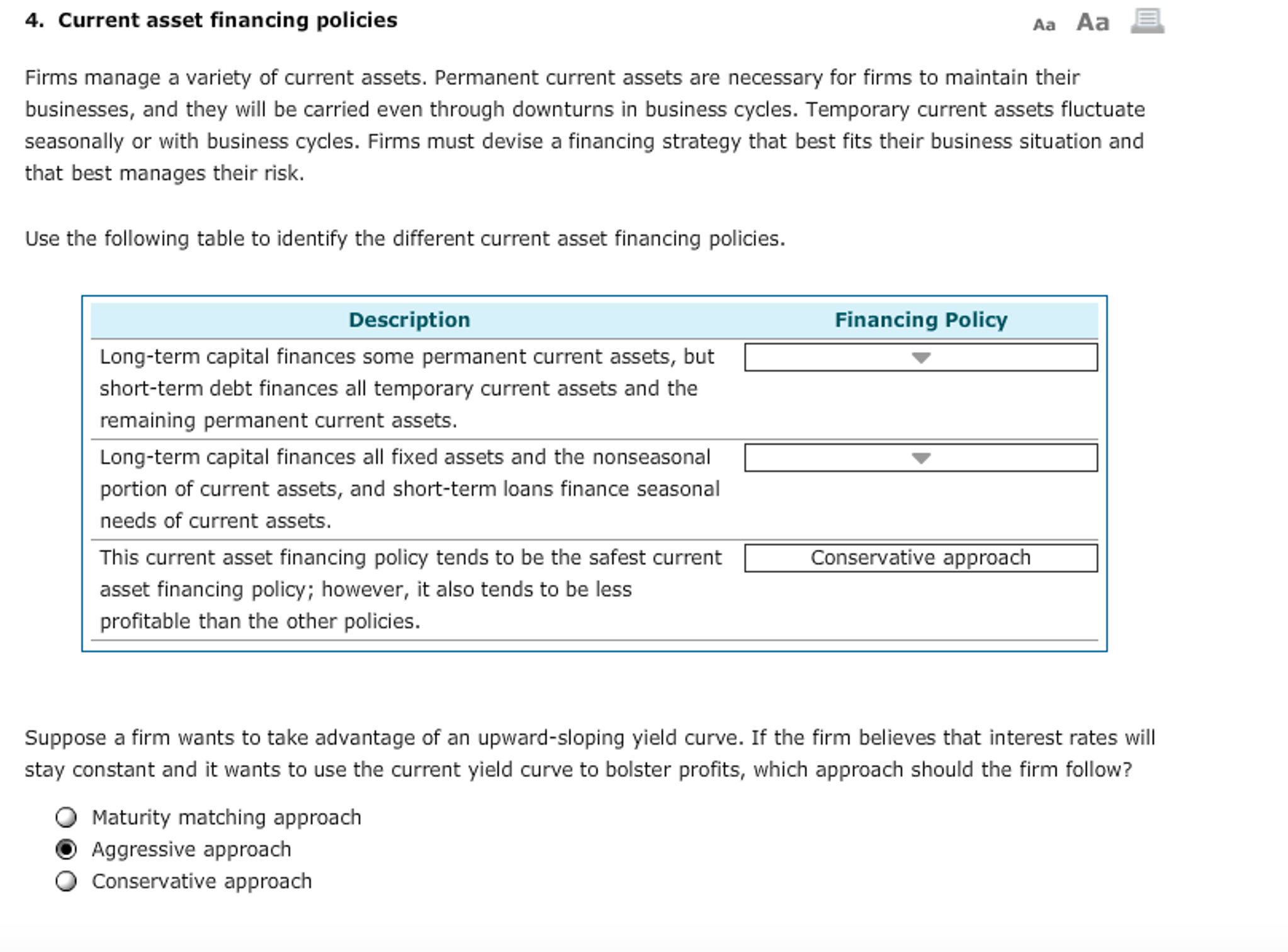 Solved Firms manage a variety of current assets. Permanent | Chegg.com