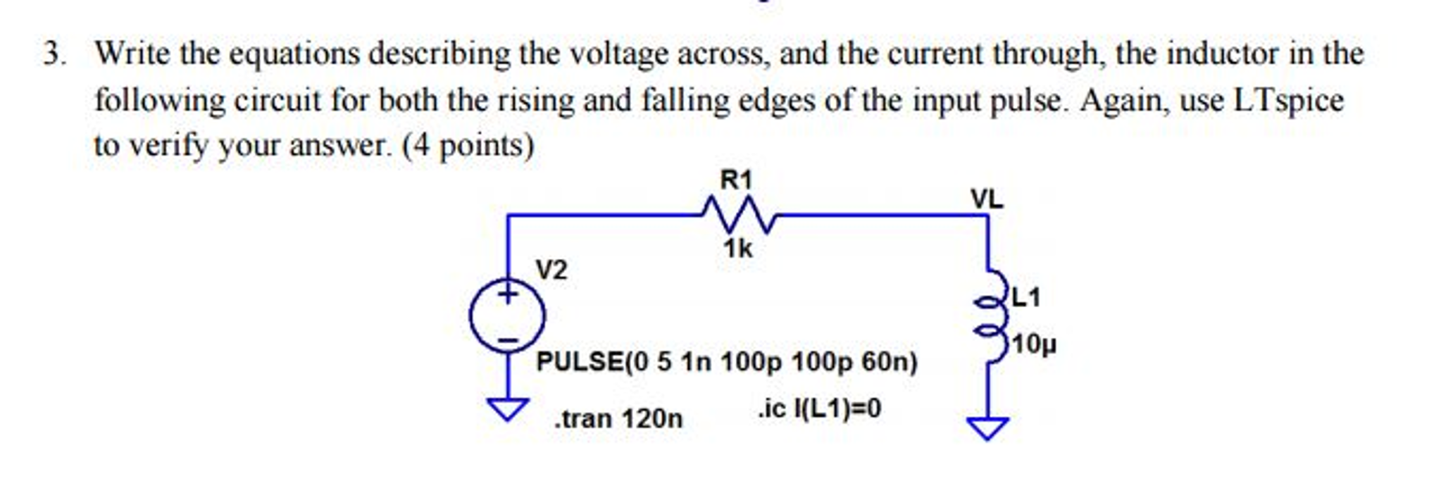 Solved Write the equations describing the voltage across, | Chegg.com