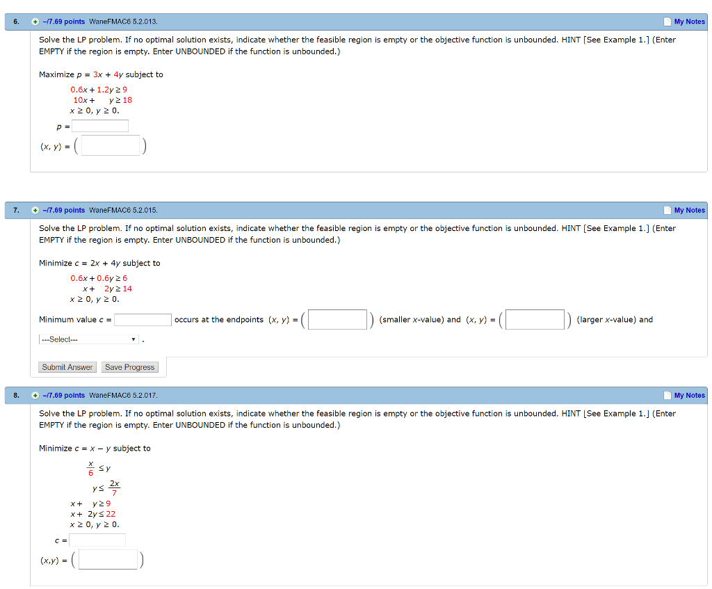 Solved Solve the LP problem. If no optimal solution exists, | Chegg.com Solved Solve the LP problem. If no optimal solution exists, | Chegg.com