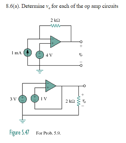 Solved 8.6(a). Determine v0 for each of the op amp circuits | Chegg.com