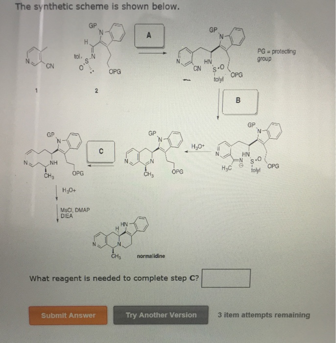 The synthetic scheme is shown below. What reagent is | Chegg.com