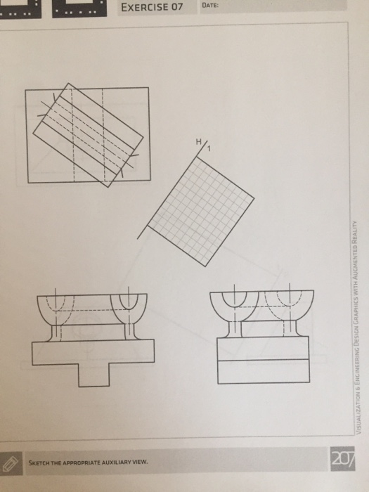 Solved Sketch the appropriate auxiliary view | Chegg.com