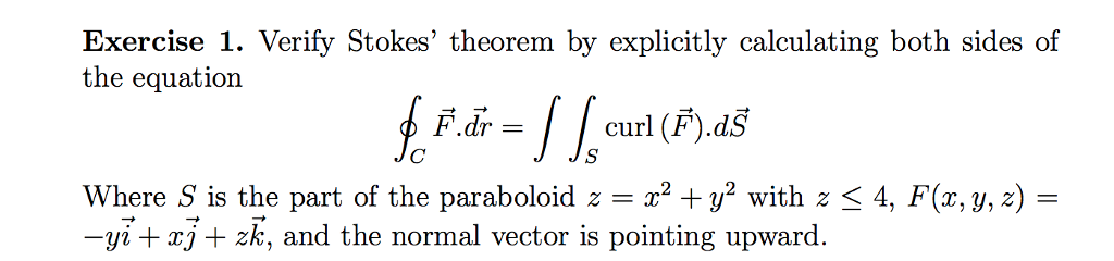 Solved Verify Stokes’ theorem by explicitly calculating both | Chegg.com
