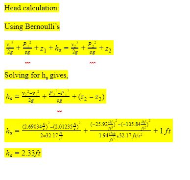 Solved Please help me calculate the head loss with the | Chegg.com